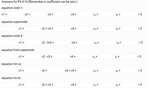 solved p 4 4 14 the voltages v1 v2 v3 and v4 are the node
