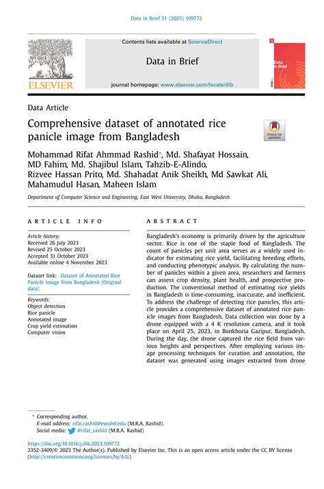 Solution Comprehensive Dataset Of Annotated Rice Panicle Image From