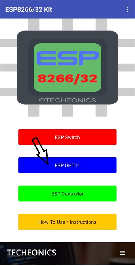 DHT Temperature And Humidity With ESP KIT APP Techeonics