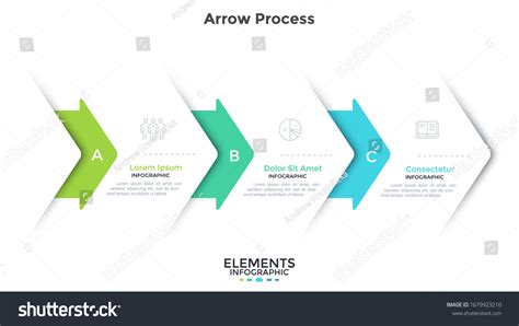 Flowchart Three Overlaying Paper White Arrows 库存矢量图免版税 Shutterstock