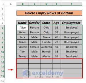 How to Delete Empty Rows at Bottom in Excel (7 Ways) - ExcelDemy