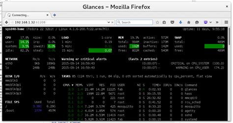 remote monitoring with glances home assistant