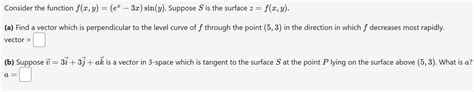 Solved Consider The Function F X Y Ex 3x Sin Y ﻿suppose