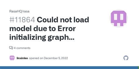 Could Not Load Model Due To Error Initializing Graph Component For Node Run
