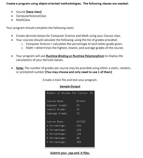 Solved Using C Create A Program Using Object Oriented