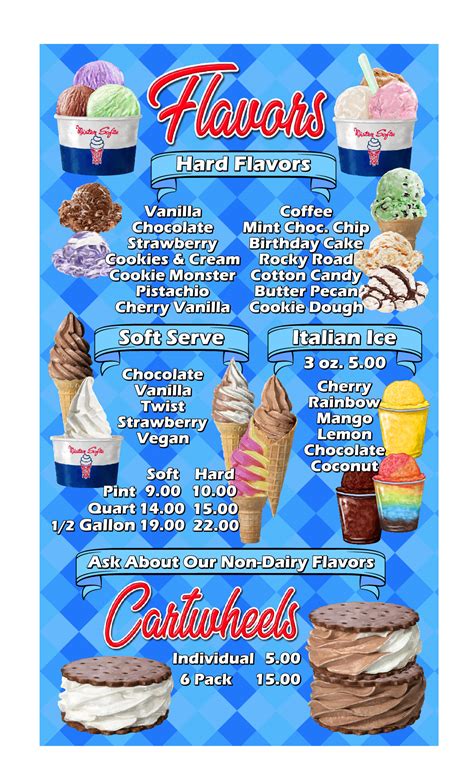 Mr Softee Menu