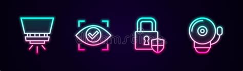 Set Line Fire Sprinkler System Eye Scan Shield Security With Lock And Ringing Alarm Bell