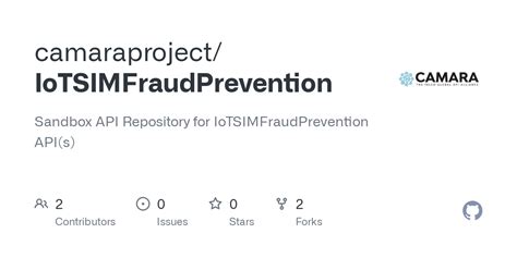 Github Camaraproject Iotsimfraudprevention Sandbox Api Repository For Iotsimfraudprevention Apis
