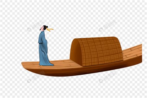 坐船的屈原元素素材下载 正版素材401759893 摄图网