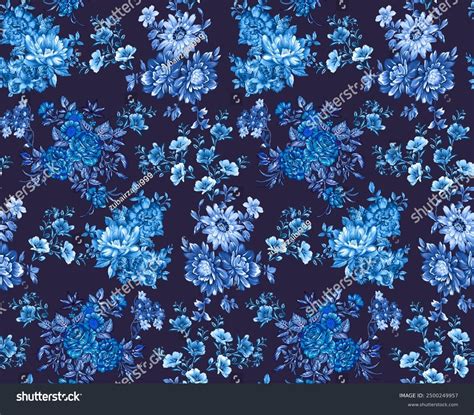 Floral Allover Digital Pattern Type Illustration Stock Illustration 2500249957 Shutterstock