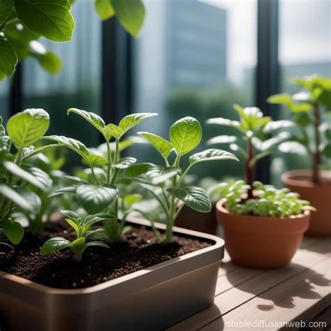IoT Smart Gardening Solution with Sensor Technology Stable Diffusion en línea