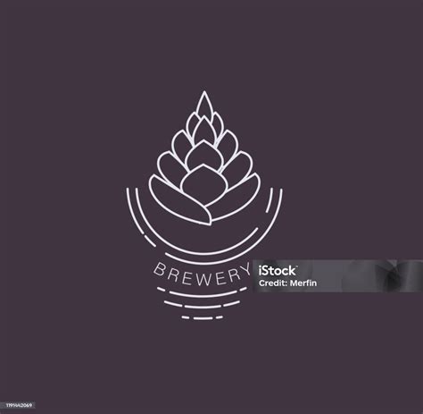 Ikon Vektor Dan Bir Logo Dan Pabrik Bir Ilustrasi Stok Unduh Gambar