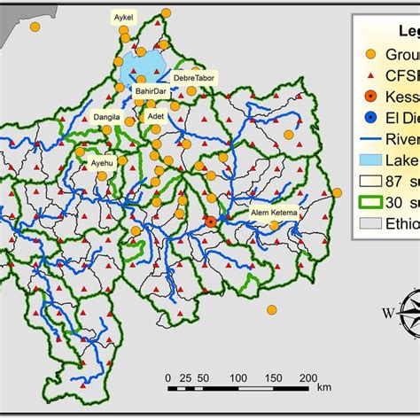 Official Sub Basin Distribution Of The Upper Blue Nile Basin