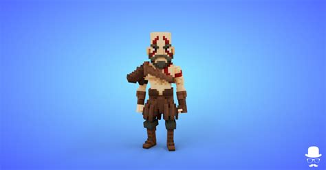 Barbarian Voxel Character 3d Lowpoly Fantasy Model Characters