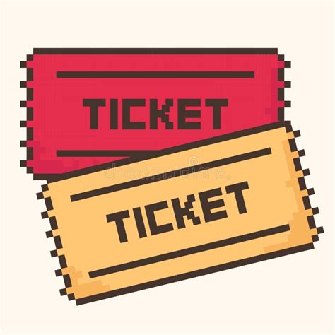 Pixel Couponsale Ticket Template Discountbright 8 Bit Coupon Stock