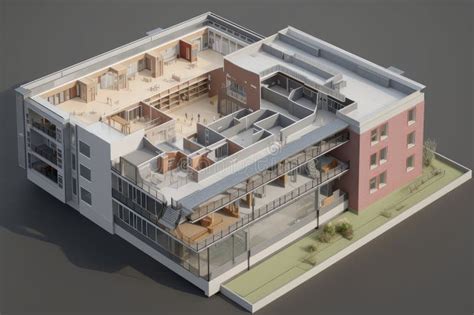 Architectural Blueprints For A New School Building With Detailed Plans