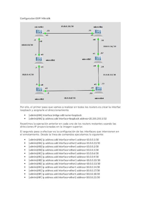 Docx Configuracion Ospf Mikrotik Dokumentips