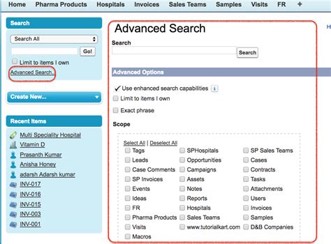 How To Search In Salesforce Salesforce Search Tutorialkart