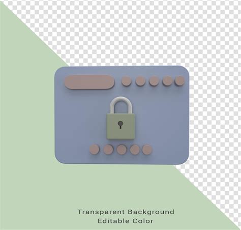 Premium Psd Minimal 3d Illustration Web Data Security Icon Secure Information Cyber Secure And