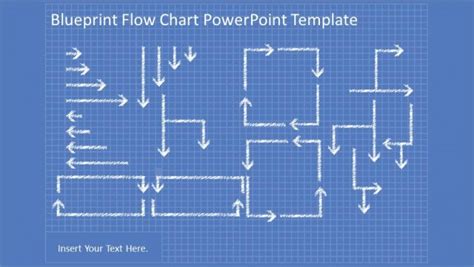 Powerpoint Blueprint Flowchart Connectors Slidemodel