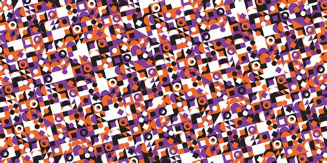 그리드에 기하학적 패턴이 있는 수평 배너입니다 트렌디 한 다색 바우 하우스 패턴 배경 벡터 일러스트 레이 션 Eps 10 0명에 대한 스톡 벡터 아트 및 기타 이미지