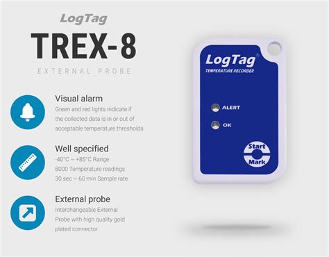 TREX 8 External Temperature Data Logger Loggershop