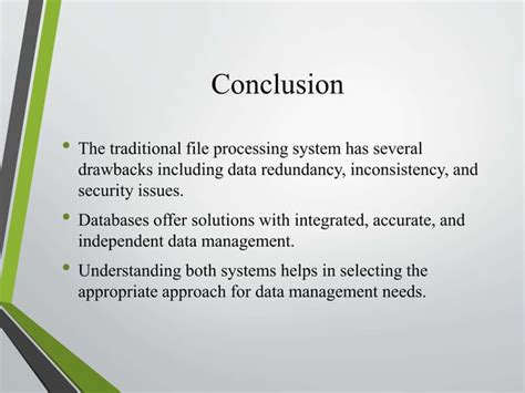 file processing system and database systems pptx