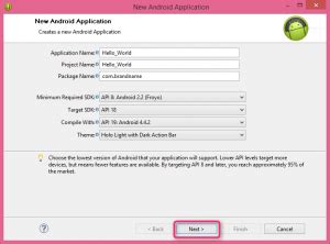 Android Hello World Program Example Using Eclipse FormGet