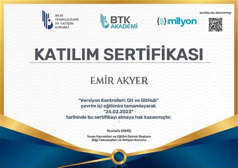 Emir Akyer On Linkedin Git Github Btkakademi Versioncontrols