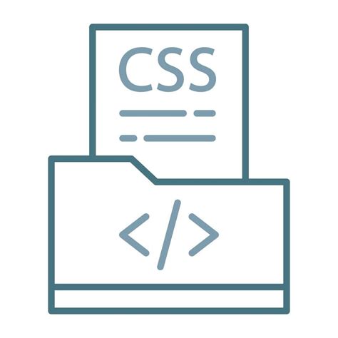 CSS File Line Two Color Icon Vector Art At Vecteezy