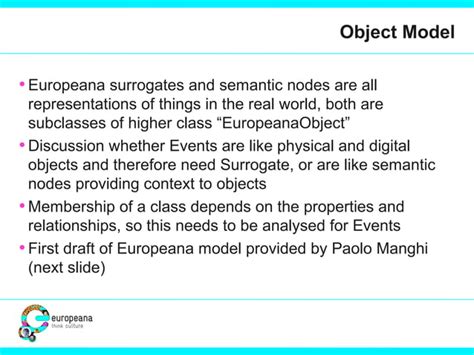 Wg31 Object Model And Metadata Session 2 Ppt