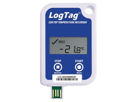 Logtag USRID 16 Single Use USB PDF Temperature Recorder With Display 30C To 60C USB 2 0