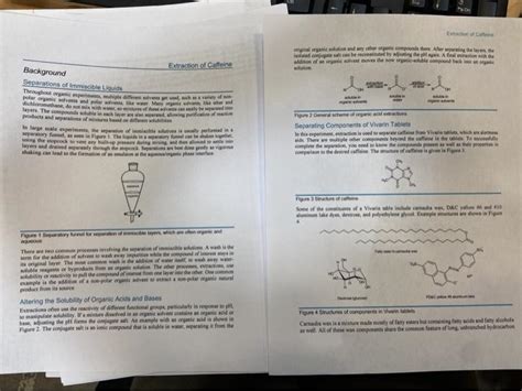 Extraction Of Caffeine Pre Lab Questions Prepare For