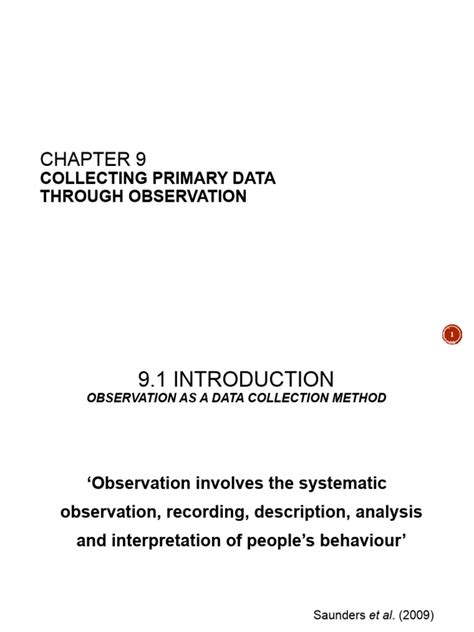 Rmb301 Chapter 9 Collecting Primary Data Through Observation Pptx Pdf