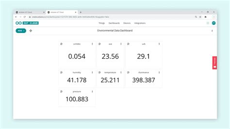 Environmental Data In The Arduino Cloud Arduino Documentation