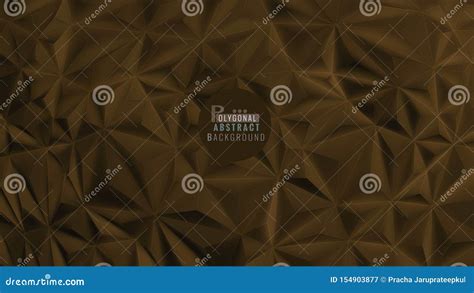 Brown Triangle Vector Pattern Bg In 3d Style Stock Vector