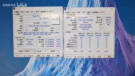 ！国产处理器~hygon海光 C86 3250处理器默频状态下性能参数和cpu 哔哩哔哩