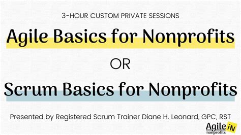 Join Our Agile Basics Or Scrum For Nonprofits Session Agile In Nonprofits Posted On The Topic