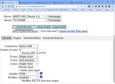 Using The GrblHAL Web Builder