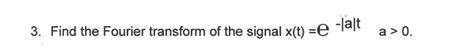 Solved Find The Fourier Transform Of The Signal Chegg