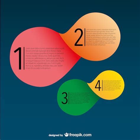 라운드 레이블 Infographic 무료 벡터