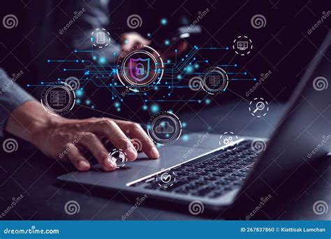 Cybersecurity And Privacy Concepts To Protect Data Businessman With Internet Network Security