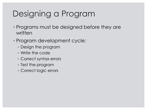 Ppt Designing A Program Input Processing And Output Powerpoint