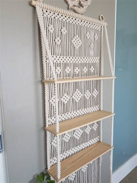 Macrame Shelf Hanging Wall Hanging Shelves Macrame Shelf Macrame Wall