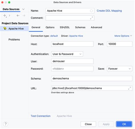 Apache Hive Datagrip Documentation