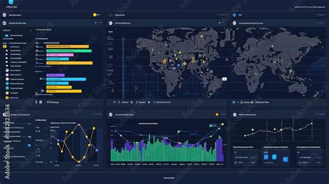 Detailed Performance Monitoring Dashboard Displays Global Data