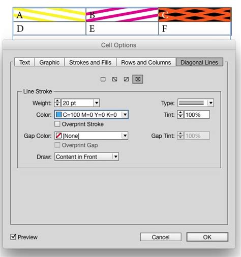 Tables Setting A Pattern For A Cell Background In Indesign Using Cell Styles Graphic Design