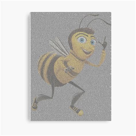 Bee Movie Script Canvas Prints Redbubble