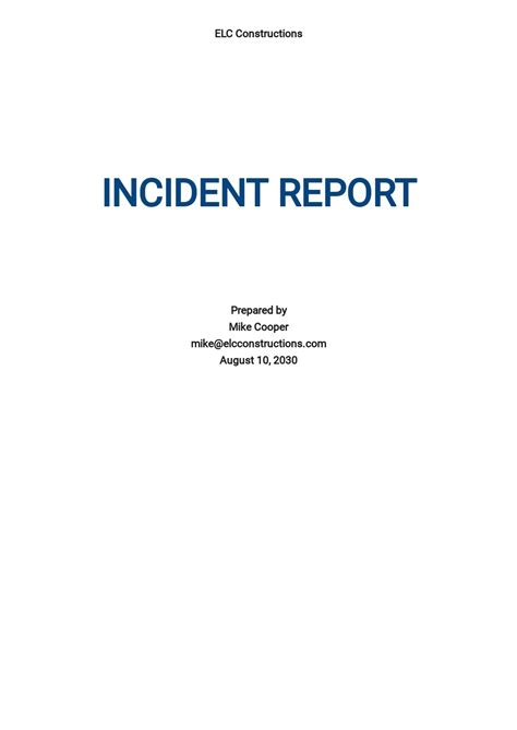 Free Incident Report Word Templates 45 Download