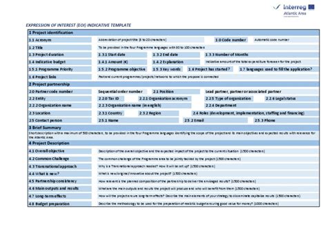 Eoi Form Template Pdf Pdf Budget Economies